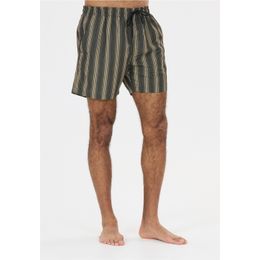 Badeshorts NOU "Enrique", Herren, Gr. 4XL, US-Gr&ouml;&szlig;en, grau, braun, 100% Polyester, gestreift, Badehosen Badeshorts, mit Quick Dry-Funktion