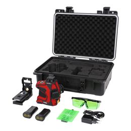 STIER Kreuzlinienlaser SKL 3x360&deg;, 520nm, gr&uuml;n, 1/4" und 5/8" Gewinde im Koffer (905569)