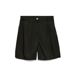 V&eacute;ro Moda Shorts VERO MODA "VMFLEUR HW BERMUDA TENCEL SHORTS GA", Damen, Gr. L, N-Gr, schwarz denim, Web, Obermaterial: 100% Lyocell, unifarben, loose fit kniefrei, Hosen Shorts, Viskose, loose fit