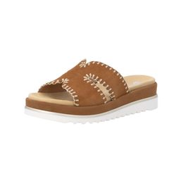 Pantolette Remonte "Remonte Pantoletten Leder", Damen, Gr. 37, braun, Leder, Schuhe Pantolette