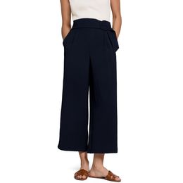 Culotte Zero "Damen mit weitem Bein", Damen, Gr. 34, Normalgr&ouml;&szlig;en, schwarz beauty, Obermaterial: 100% Polyester, 7/8-L&auml;nge, Hosen Culotte, Schnallen