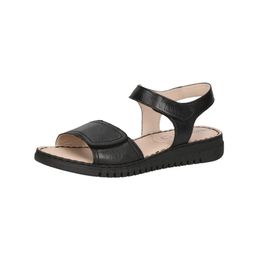Riemchensandale Caprice "Caprice Sandalen Leder", Damen, Gr. 36, schwarz, Leder, Schuhe Riemchensandale