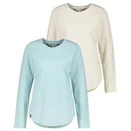 alife and kickin Langarmshirt ALIFE & KICKIN "Damen LeabellaAK A Langarmshirt, Shirt", Damen, Gr. M, ice, wei&szlig;, 100% Baumwolle (Bio), Shirts Langarmshirt, leichtes Jersey-Oberteil aus Bio-Baumwolle mit Rundhals