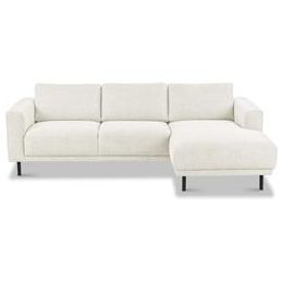 Ecksofa Home Affaire "Sveeva, L-Form, B.238 cm, schwarze Metallf&uuml;&szlig;e", creme, B:238cm H:78cm T:142cm, 100% PES, Sofas, Ecksofa, langlebiger Webstoff, mit Wellenunterfederung, viele Farben