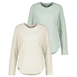 alife and kickin Langarmshirt ALIFE & KICKIN "Damen LeabellaAK A Langarmshirt, Shirt", Damen, Gr. S, wei&szlig;, fresh mint, 100% Baumwolle (Bio), Shirts Langarmshirt, leichtes Jersey-Oberteil aus Bio-Baumwolle mit Rundhals