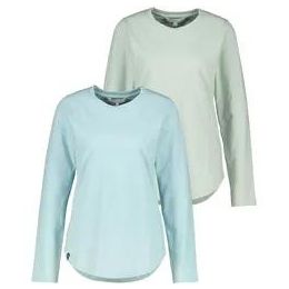 alife and kickin Langarmshirt ALIFE & KICKIN "Damen LeabellaAK A Langarmshirt, Shirt", Damen, Gr. L, ice, fresh mint, 100% Baumwolle (Bio), Shirts Langarmshirt, leichtes Jersey-Oberteil aus Bio-Baumwolle mit Rundhals