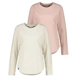 alife and kickin Langarmshirt ALIFE & KICKIN "Damen LeabellaAK A Langarmshirt, Shirt", Damen, Gr. XL, wei&szlig;, blossom, 100% Baumwolle (Bio), Shirts Langarmshirt, leichtes Jersey-Oberteil aus Bio-Baumwolle mit Rundhals