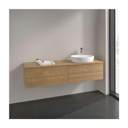 Villeroy & Boch Villeroy und Boch Antao Waschtisch-Unterschrank K27151HN 160x36x50cm, Hahnloch, Waschbeckenplattenfarbe honey oak, honey oak
