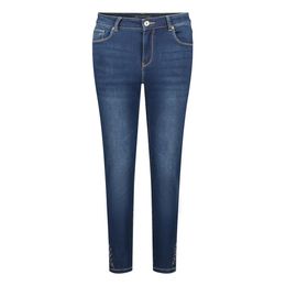 Slim-fit-Jeans Betty Barclay "Damen mit Waschung", Damen, Gr. 38, Normalgr&ouml;&szlig;en, dunkelblau denim, Obermaterial: 56% Baumwolle, 30% Viskose, 12% Polyester, 2% Elasthan, Basic, slim fit, Jeans Slim-fit-Jeans