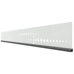 TraumGarten Sichtschutzzaun SYSTEM Dekorprofil PULS, SYSTEM WPC/ALU, 15 cm,Adapterleiste Silber