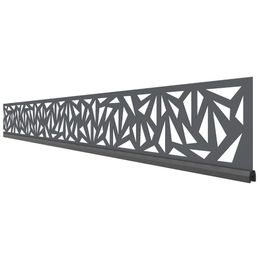 TraumGarten Sichtschutzzaun SYSTEM Dekorprofil TRIGON Anthrazit, SYSTEM WPC/ALU, 15 cm,Adapterleiste Weiss