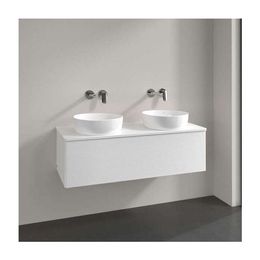Villeroy & Boch Villeroy und Boch Antao Waschtisch-Unterschrank L35150MT mit Beleuchtung, 1 Auszug, 1200 x 360 x 500 mm, Front mit Struktur, White Matt Lacquer / White Matt Lacquer