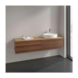 Villeroy & Boch Villeroy und Boch Antao Waschtisch-Unterschrank K27151HM 160x36x50cm, Hahnloch, Waschbeckenplattenfarbe honey oak, warm walnut