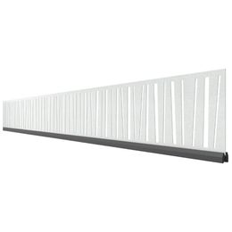 TraumGarten Sichtschutzzaun SYSTEM Dekorprofil LINEA, SYSTEM WPC/ALU, 15 cm,Adapterleiste Weiss