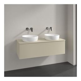 Villeroy & Boch Villeroy und Boch Antao Waschtisch-Unterschrank L35150HJ 120x36x50cm, Hahnloch, Waschbeckenplattenfarbe Lack, silk grey matt lacquer