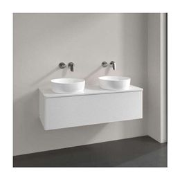 Villeroy & Boch Villeroy und Boch Antao Waschtisch-Unterschrank L35150GF mit Beleuchtung, 1 Auszug, 1200 x 360 x 500 mm, Front mit Struktur, Glossy White Lacquer / Glossy White Lacquer