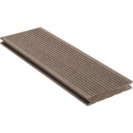 NATURinFORM WPC-Terrassendiele 21x139 mm DIE KOMPAKTE schwarzbraun massiv, 3000 mm