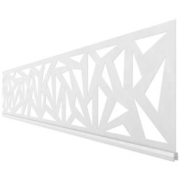 TraumGarten Sichtschutzzaun SYSTEM Dekorprofil TRIGON Wei&szlig;, SYSTEM WPC/ALU, 15 cm,Adapterleiste Weiss