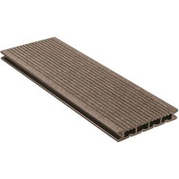 NATURinFORM WPC-Terrassendiele 21x139 mm DIE KOMPAKTE Wabenprofildiele schwarzbraun, 3000 mm