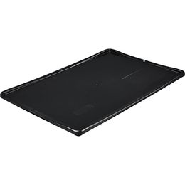 Deckel f&uuml;r Euronormbeh&auml;lter, Au&szlig;en-LxB 400 x 300 mm, schwarz kaiserkraft