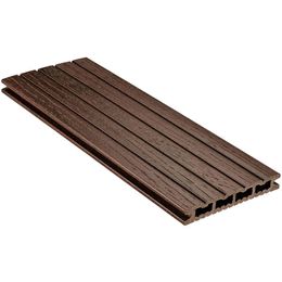 NATURinFORM WPC-Terrassendiele 21x140 mm DIE KOMPAKTE plus Wabenprofildiele kastanienbraun, 3000 mm