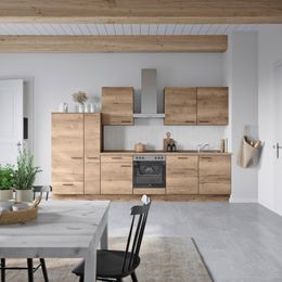 Nobilia K&uuml;chenblock Structura Low m. Ger&auml;ten Eiche dunkel
