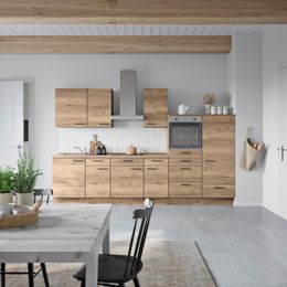 Nobilia K&uuml;chenblock Structura Low m. Ger&auml;ten Eiche dunkel