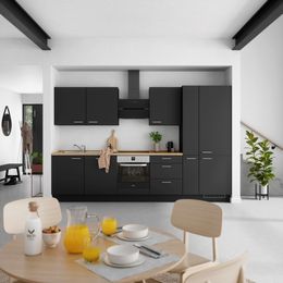 Nobilia K&uuml;chenblock Touch High m. Ger&auml;ten Schwarz