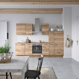 Nobilia K&uuml;chenblock Structura Low m. Ger&auml;ten Eiche dunkel