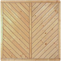 TETZNER & JENTZSCH T&J Sichtschutzzaun CLASSIC Diagonal Sichtschutz Lamellenzaun, 180x180 cm