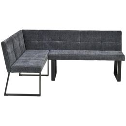 Livetastic Eckbank, Dunkelgrau, Metall, Textil, 5-Sitzer, Eckteil, nur wie online abgebildet bestellbar, 191x152 cm, Esszimmer, B&auml;nke, Eckb&auml;nke