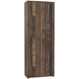 Dreht&uuml;renschrank, Dunkelbraun, Graubraun, Holzwerkstoff, 5 F&auml;cher, 73.7x197.5x34.8 cm, Typenauswahl, Beim&ouml;bel erh&auml;ltlich, Schlafzimmer, Kleiderschr&auml;nke, Dreht&uuml;renschr&auml;nke