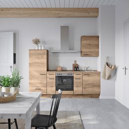 Nobilia K&uuml;chenblock Structura Low m. Ger&auml;ten Eiche dunkel