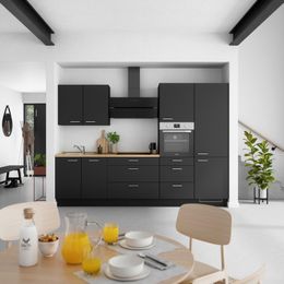 Nobilia K&uuml;chenblock Touch High m. Ger&auml;ten Schwarz
