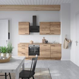 Nobilia K&uuml;chenblock Structura High m. Ger&auml;ten Eiche dunkel