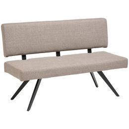 Livetastic Sitzbank, Hellgrau, Metall, Textil, 3-Sitzer, 140x90x62 cm, Esszimmer, B&auml;nke, Sitzb&auml;nke