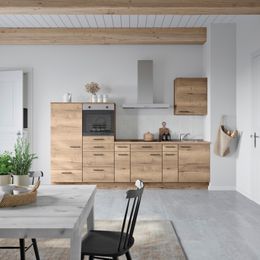 Nobilia K&uuml;chenblock Structura Low m. Ger&auml;ten Eiche dunkel