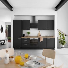 Nobilia K&uuml;chenblock Touch High m. Ger&auml;ten Schwarz