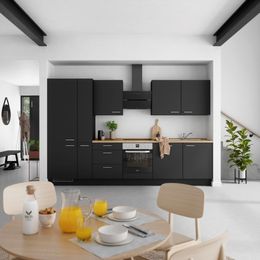 Nobilia K&uuml;chenblock Touch High m. Ger&auml;ten Schwarz