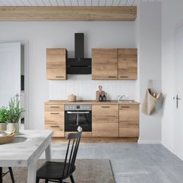Nobilia K&uuml;chenblock Structura High m. Ger&auml;ten Eiche dunkel
