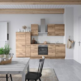Nobilia K&uuml;chenblock Structura Low m. Ger&auml;ten Eiche dunkel