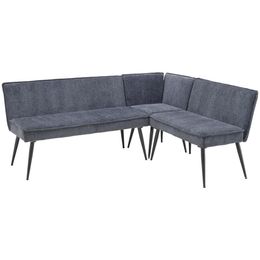 Livetastic Eckbank, Grau, Metall, Textil, 5-Sitzer, seitenverkehrt montierbar, 195x157 cm, Esszimmer, B&auml;nke, Eckb&auml;nke