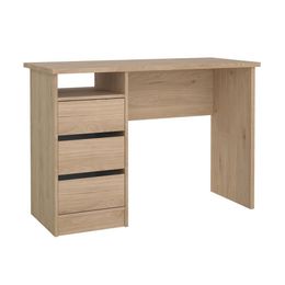P & B Schreibtisch, Eiche, Holzwerkstoff, Holzoptik, 3 Schublade(n) Schubladen, rechteckig, Wange, 48.5x76x110 cm, Stauraum, Arbeitszimmer, Schreibtische, B&uuml;rotische