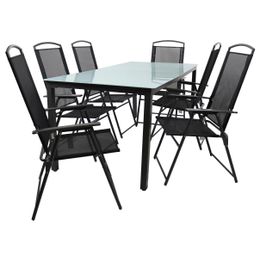 Gartentischgruppe Anthrazit 918160 VCM 7-TLG SITZGRUPPE