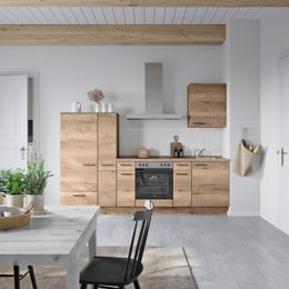 Nobilia K&uuml;chenblock Structura Low m. Ger&auml;ten Eiche dunkel