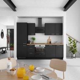 Nobilia K&uuml;chenblock Touch High m. Ger&auml;ten Schwarz