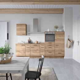 Nobilia K&uuml;chenblock Structura Low m. Ger&auml;ten Eiche dunkel