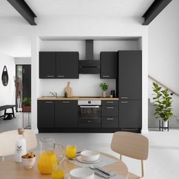 Nobilia K&uuml;chenblock Touch High m. Ger&auml;ten Schwarz
