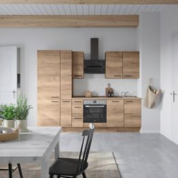 Nobilia K&uuml;chenblock Structura High mit Ger&auml;ten Eiche dunkel