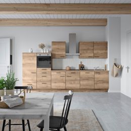Nobilia K&uuml;chenblock Structura Low m. Ger&auml;ten Eiche dunkel